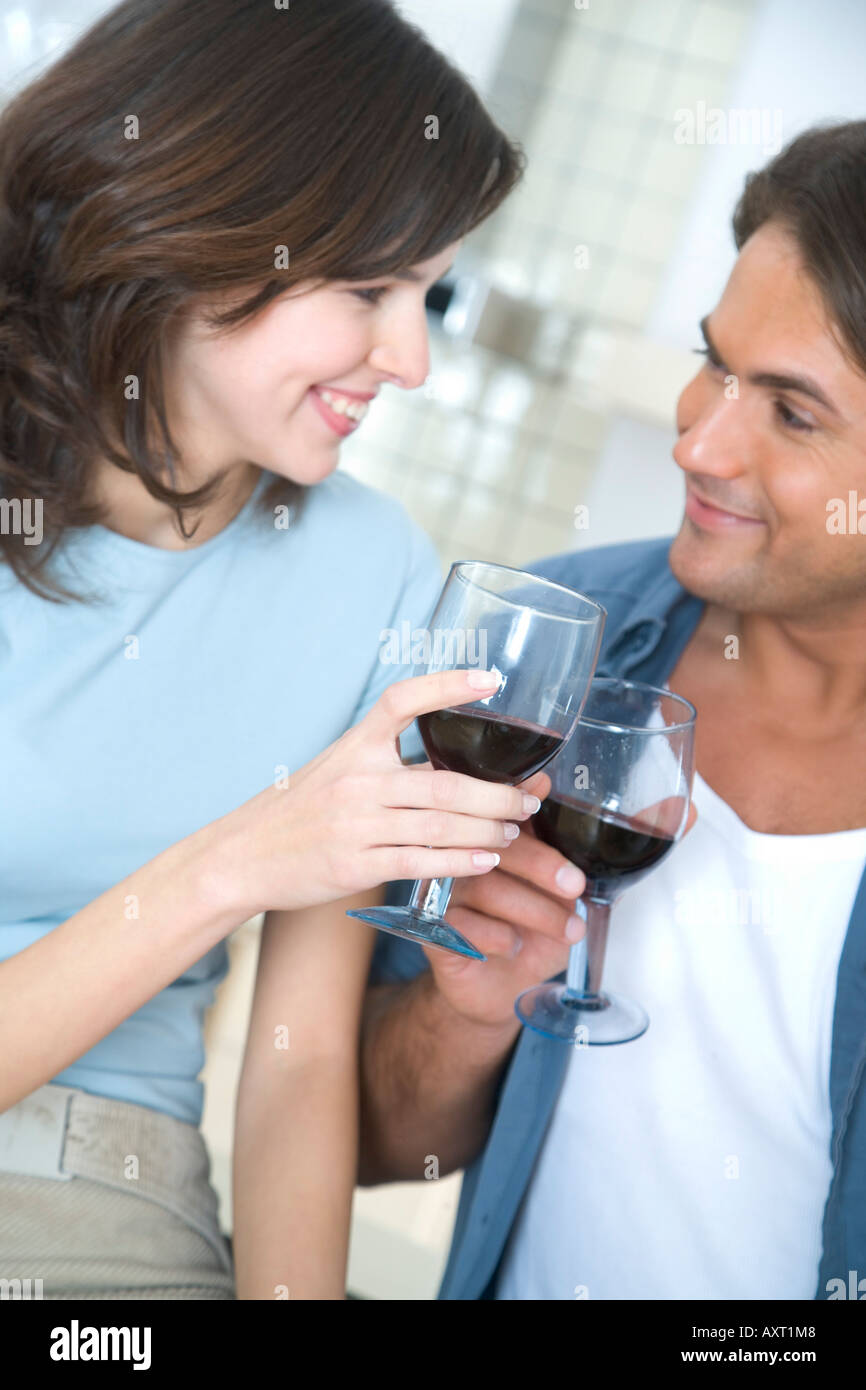 Romantic couple in kitchen 30s adult hi-res stock photography and ...