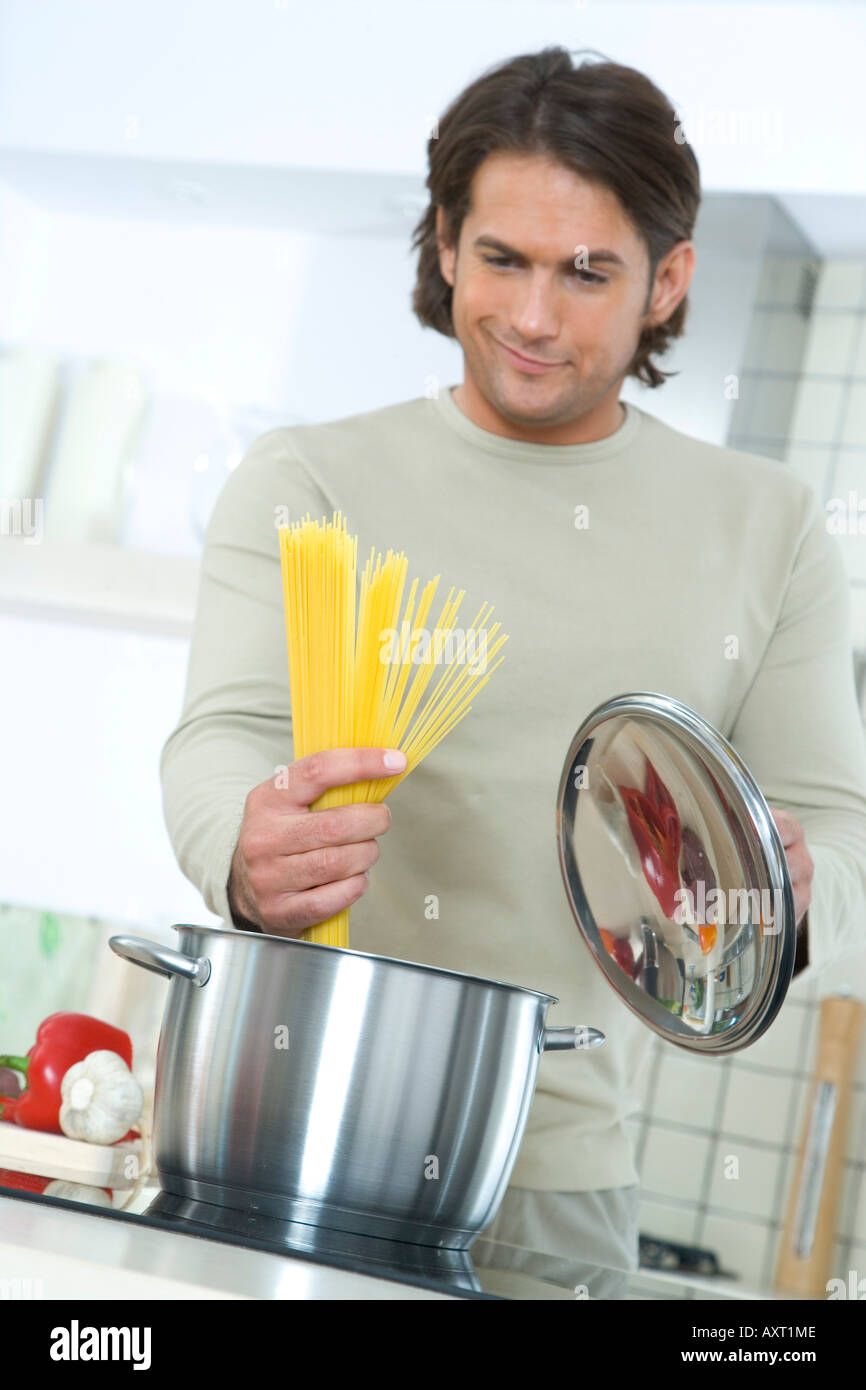 Pasta man model hi-res stock photography and images - Alamy