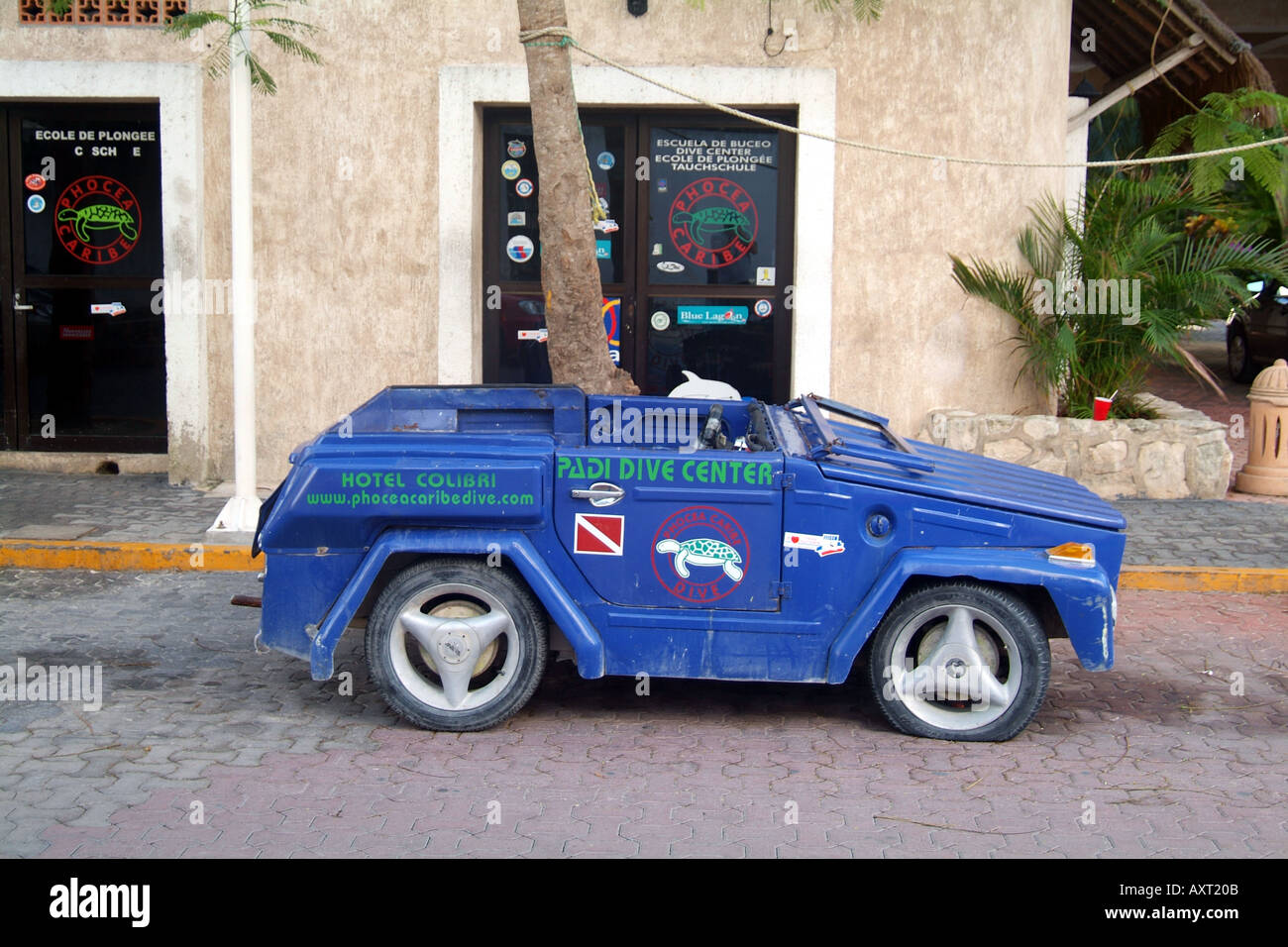 Small Convertible Car Playa Del Carmen Mexico Stock Photo - Alamy
