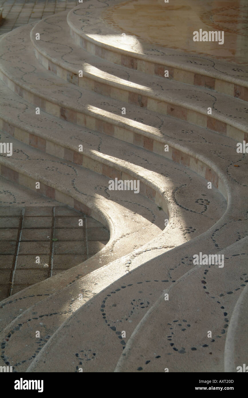 Mexican Tile Work forms a pattern with light and shadow Stock Photo - Alamy