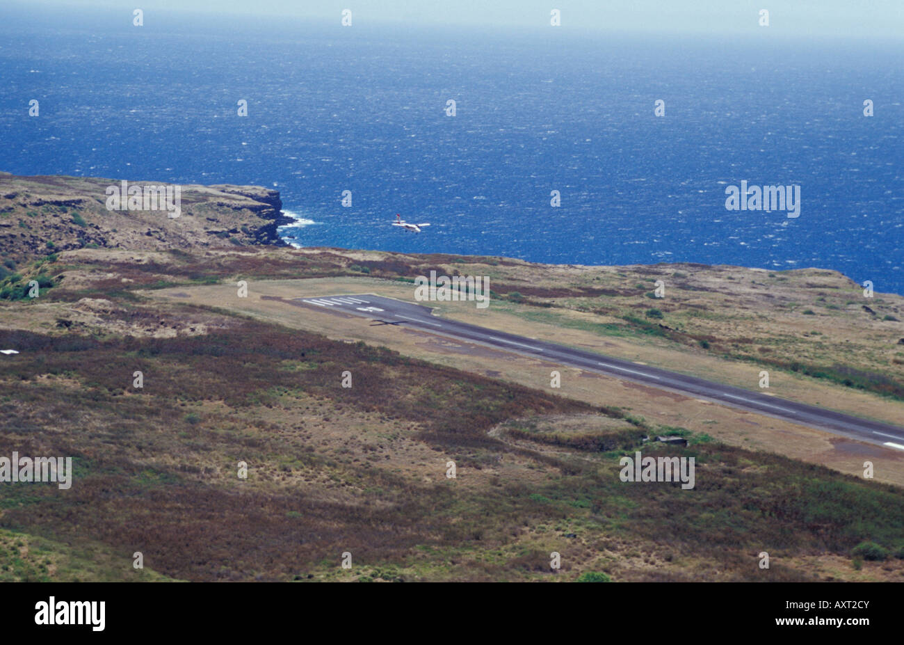 Aerial view from Nuku Hiva Marquesa Islands French Polynesia South ...