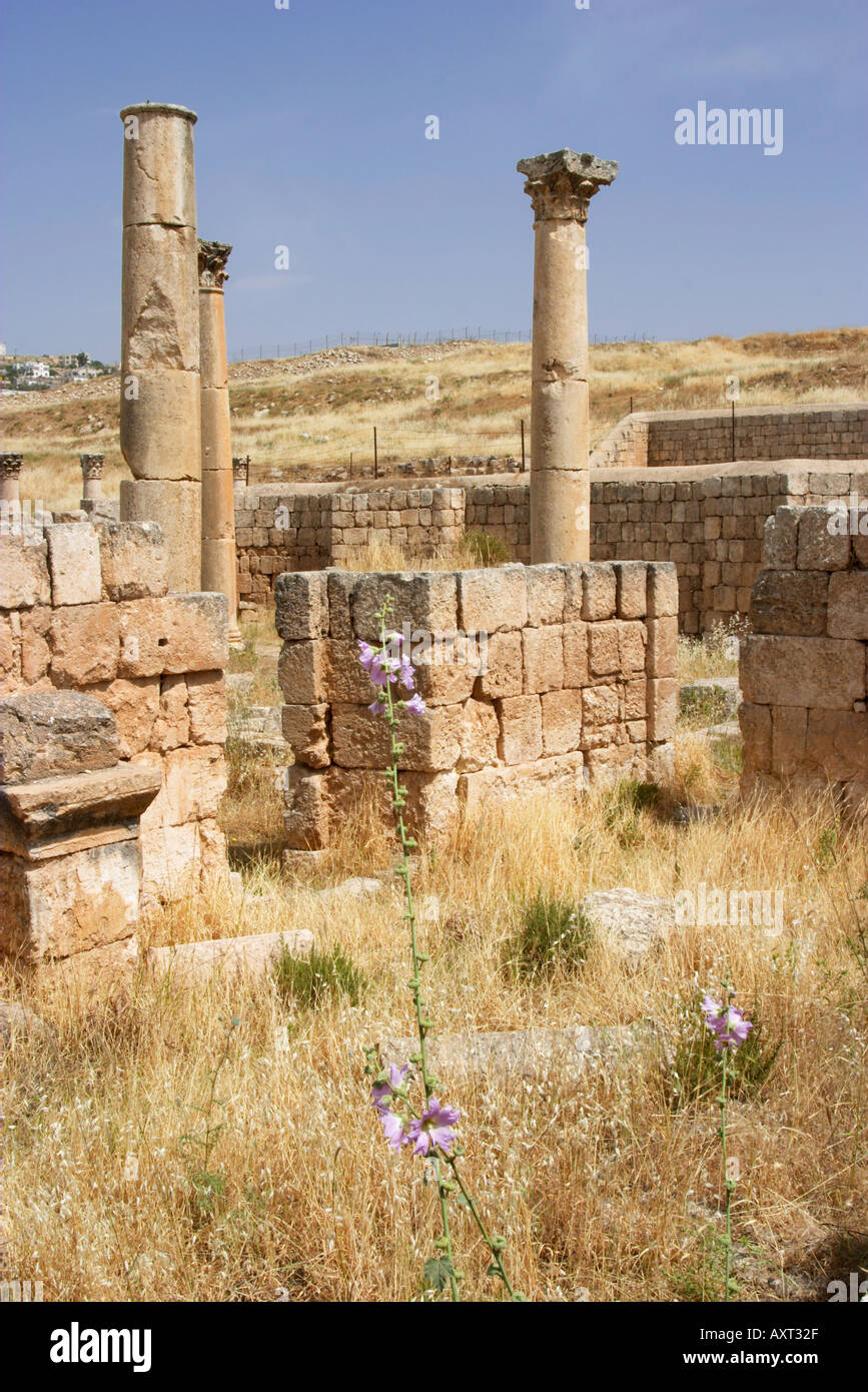 The ruins of the Church of St John the Baptist Jerash Jordan Stock ...