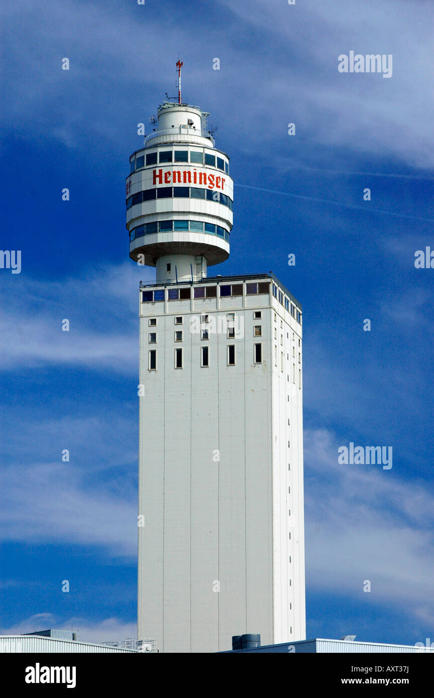 Henninger Brewery tower in Frankfurt Germany Stock Photo - Alamy
