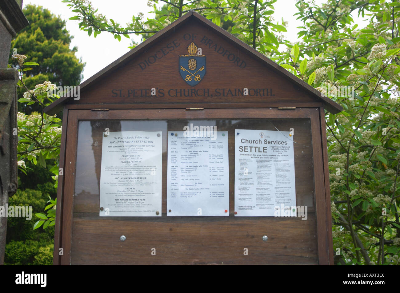 Church Notice Board St Peter s Church Stainforth Yorkshire Dales ...
