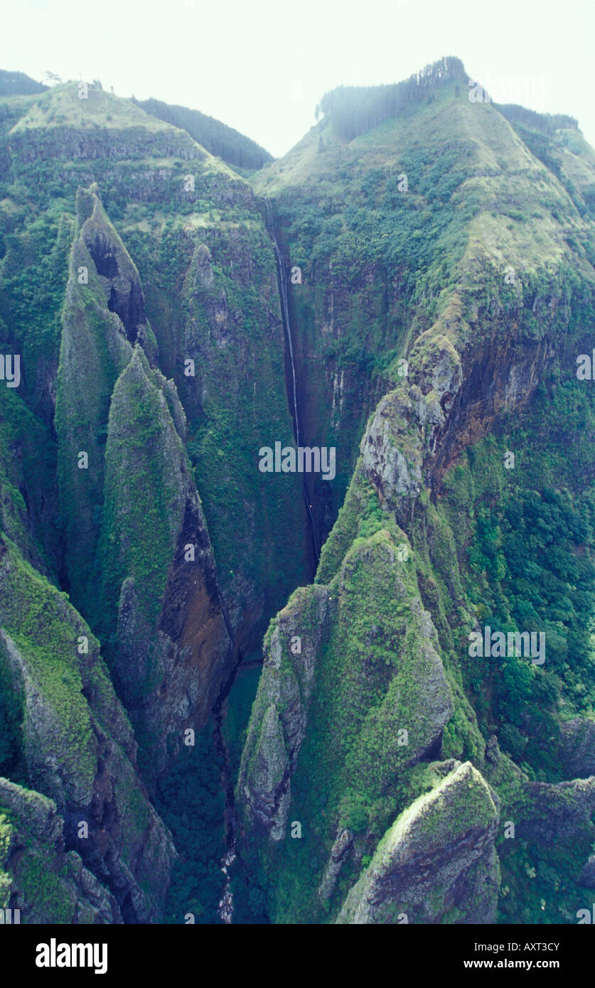 Aerial view of Nuku Hiva Marquesa Islands French Polynesia Stock Photo ...