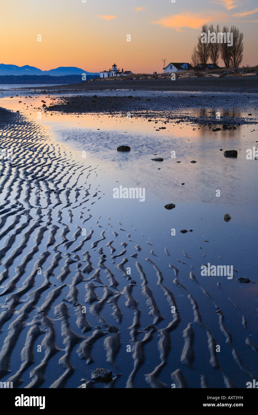 Ridges in the sand at Seattle s Discovery Park Low tide exposes a wide ...
