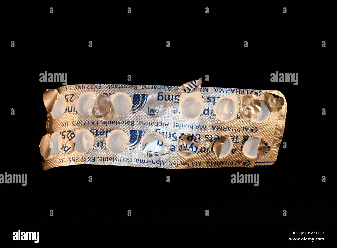Empty Pill Pack 5 Stock Photo - Alamy