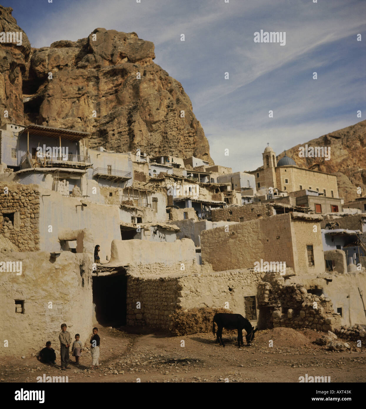 geography / travel, Syria, Maaloula, overviews, moorish, view, village ...