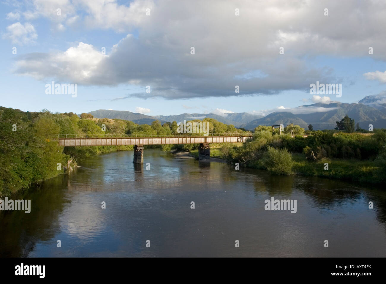 Old Bridge Crossing Lake Stock Photo - Alamy