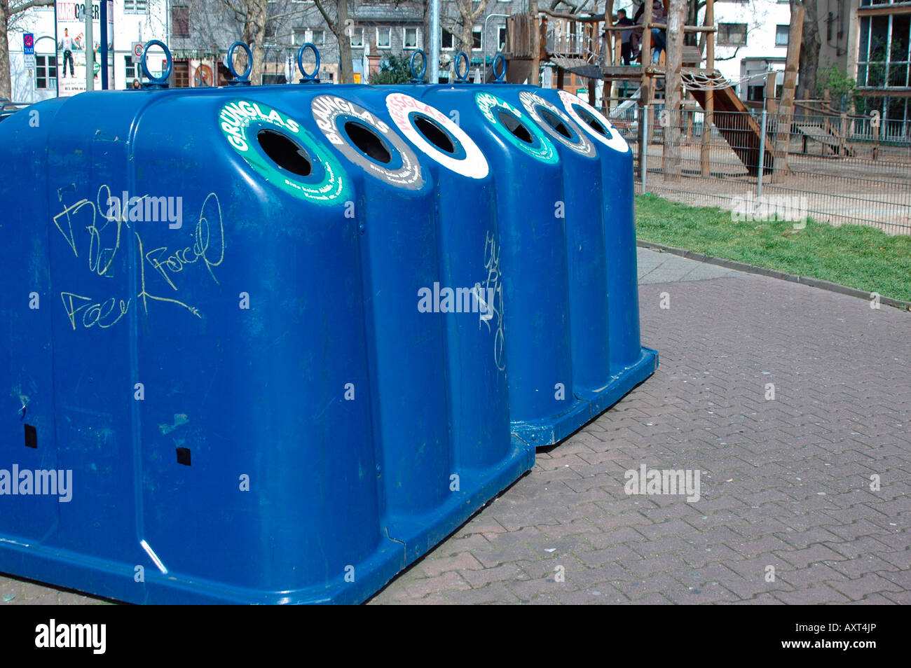 Recycle bins in Germany Stock Photo - Alamy