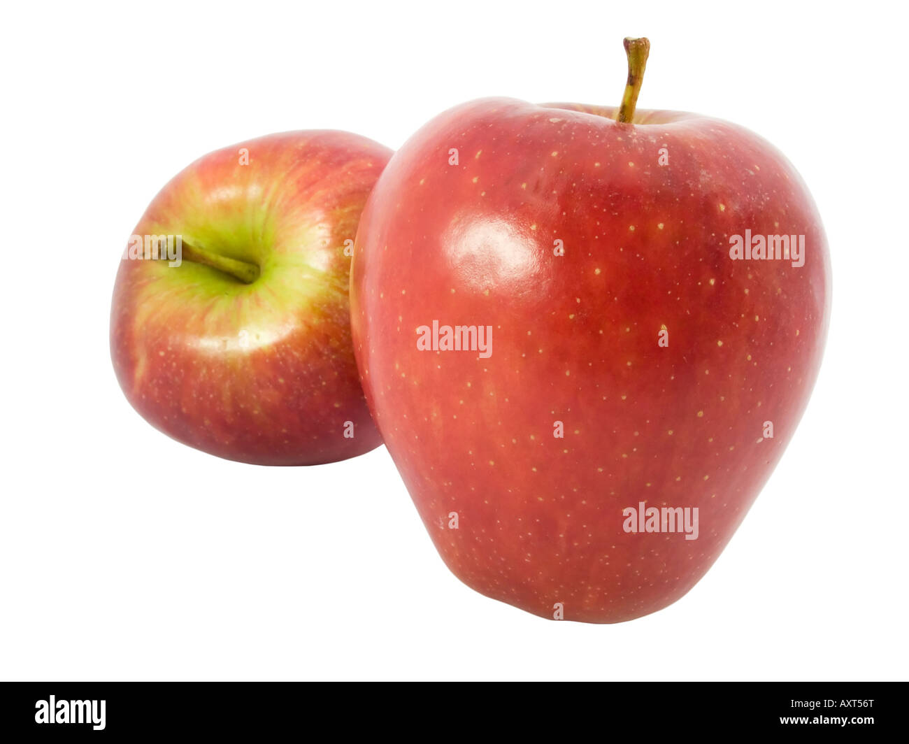Tasty red apples isolated on white background Stock Photo - Alamy