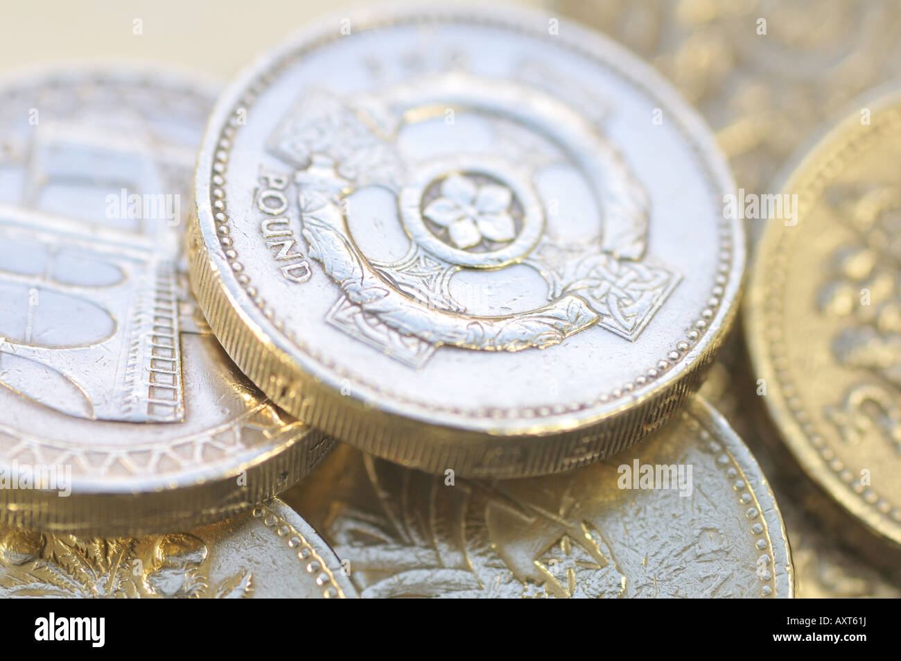 One pound coins Stock Photo - Alamy