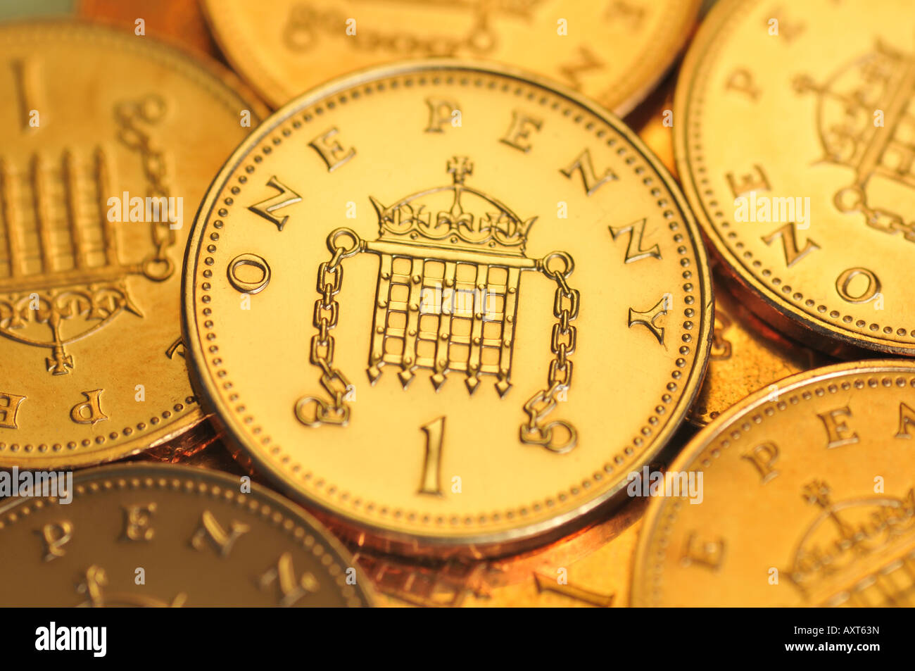 One Penny Coins Stock Photo Alamy one-penny-coins-stock-photo-alamy