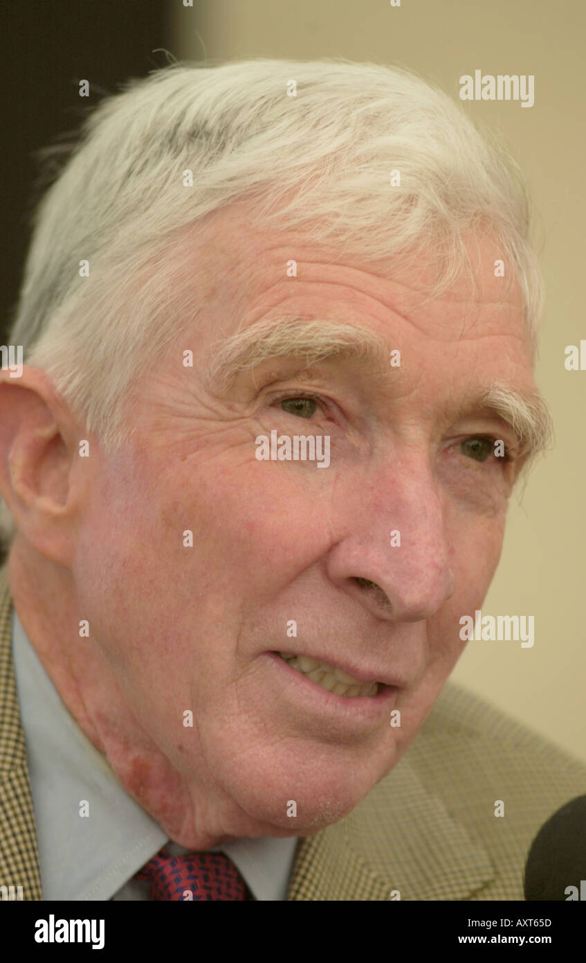 John Updike American novelist and poet pictured at Hay Festival 2004 ...