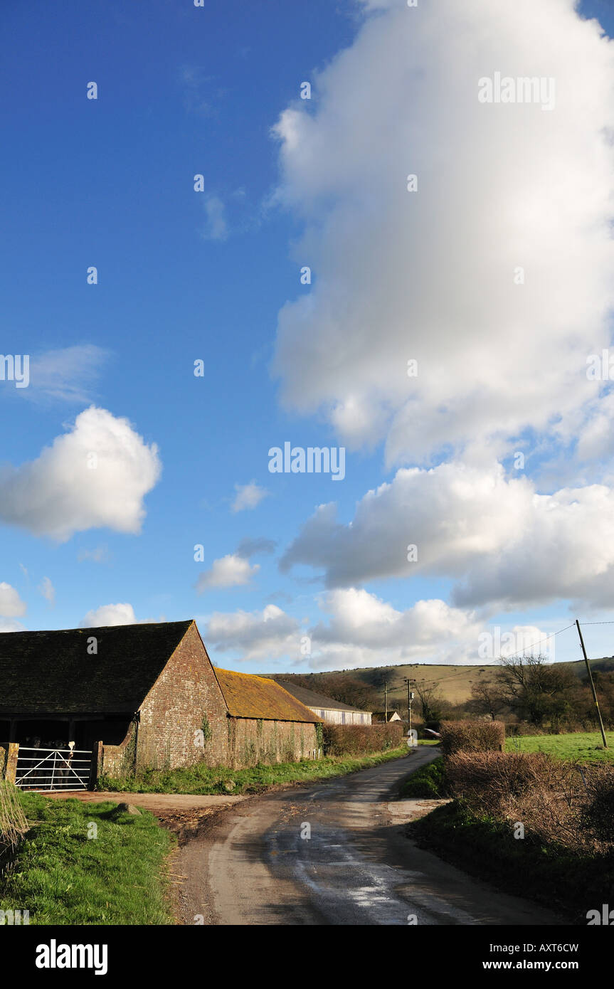 English countryside with a traditional farm house - East Sussex ...