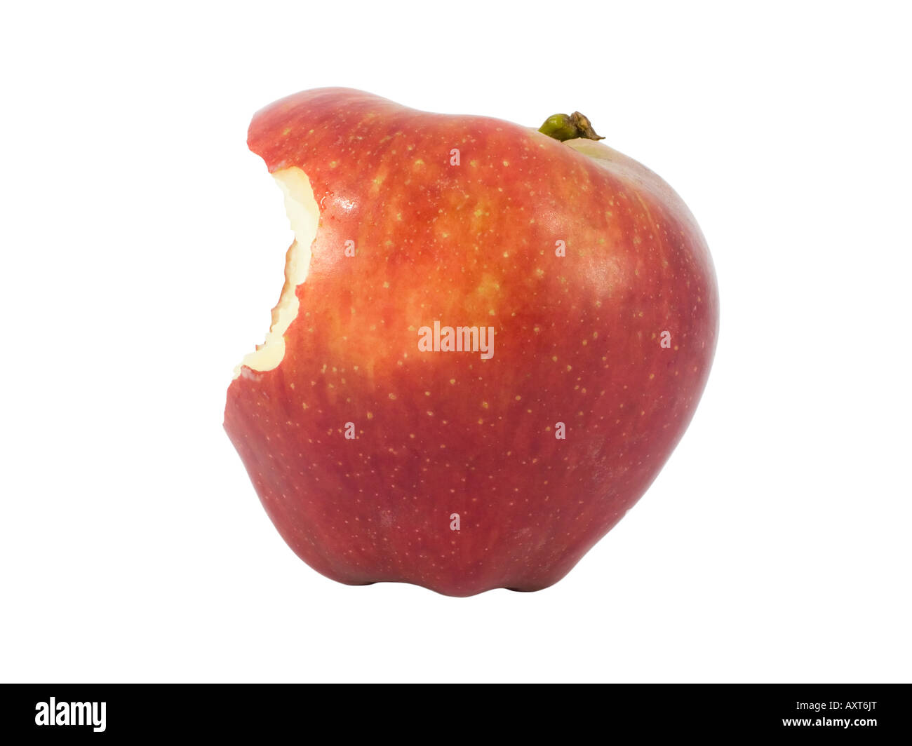 Bitten red apple isolated on white background Stock Photo - Alamy