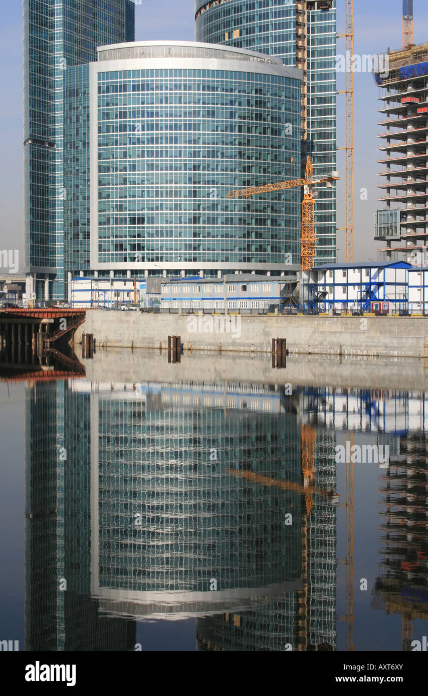 Construction of modern buildings "Moscow-city" in Moscow (Russia) and ...