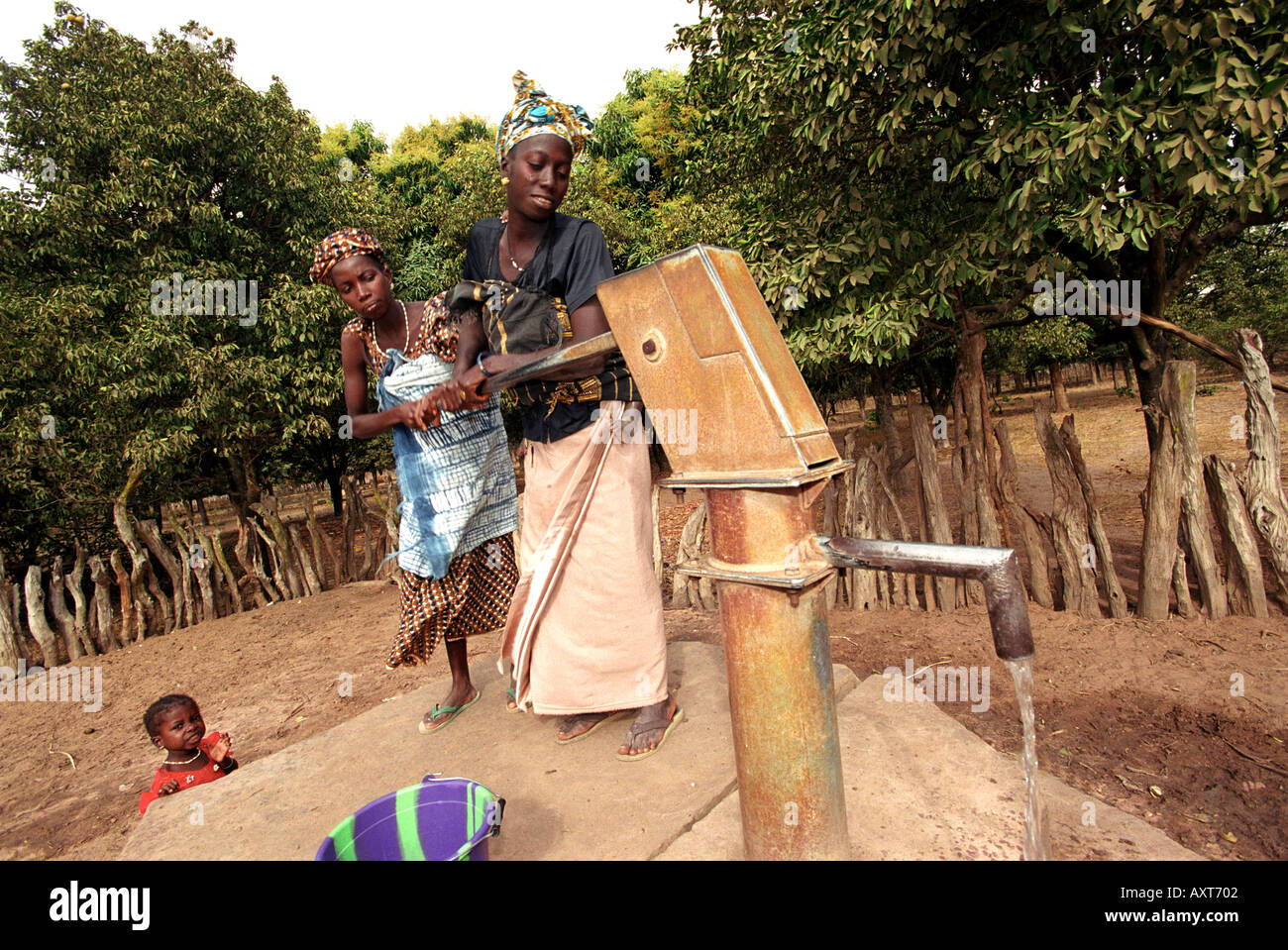 An African woman collecting water in The Gambia West Africa Stock Photo ...