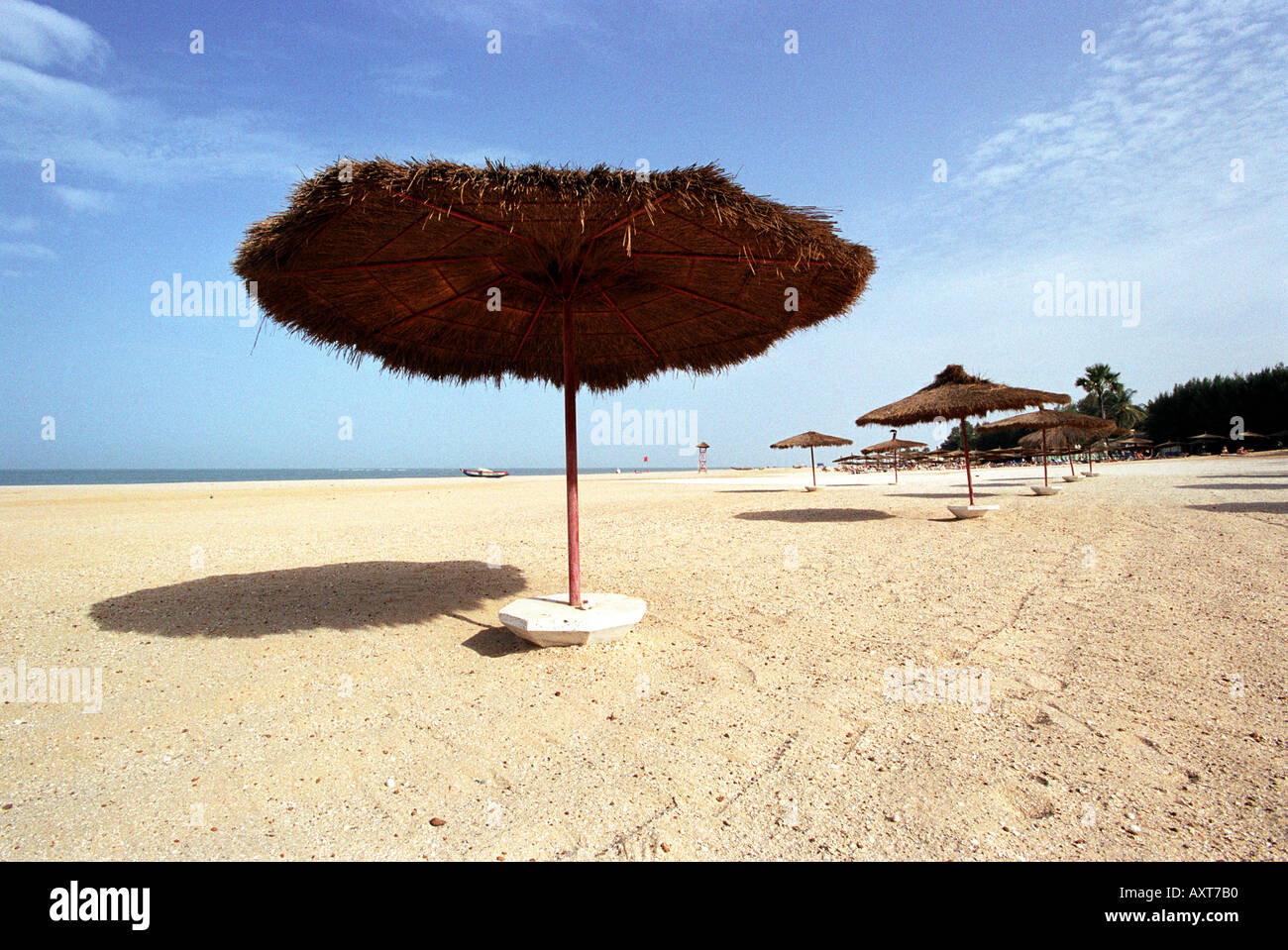 Beach scene in The Gambia West Africa Stock Photo - Alamy