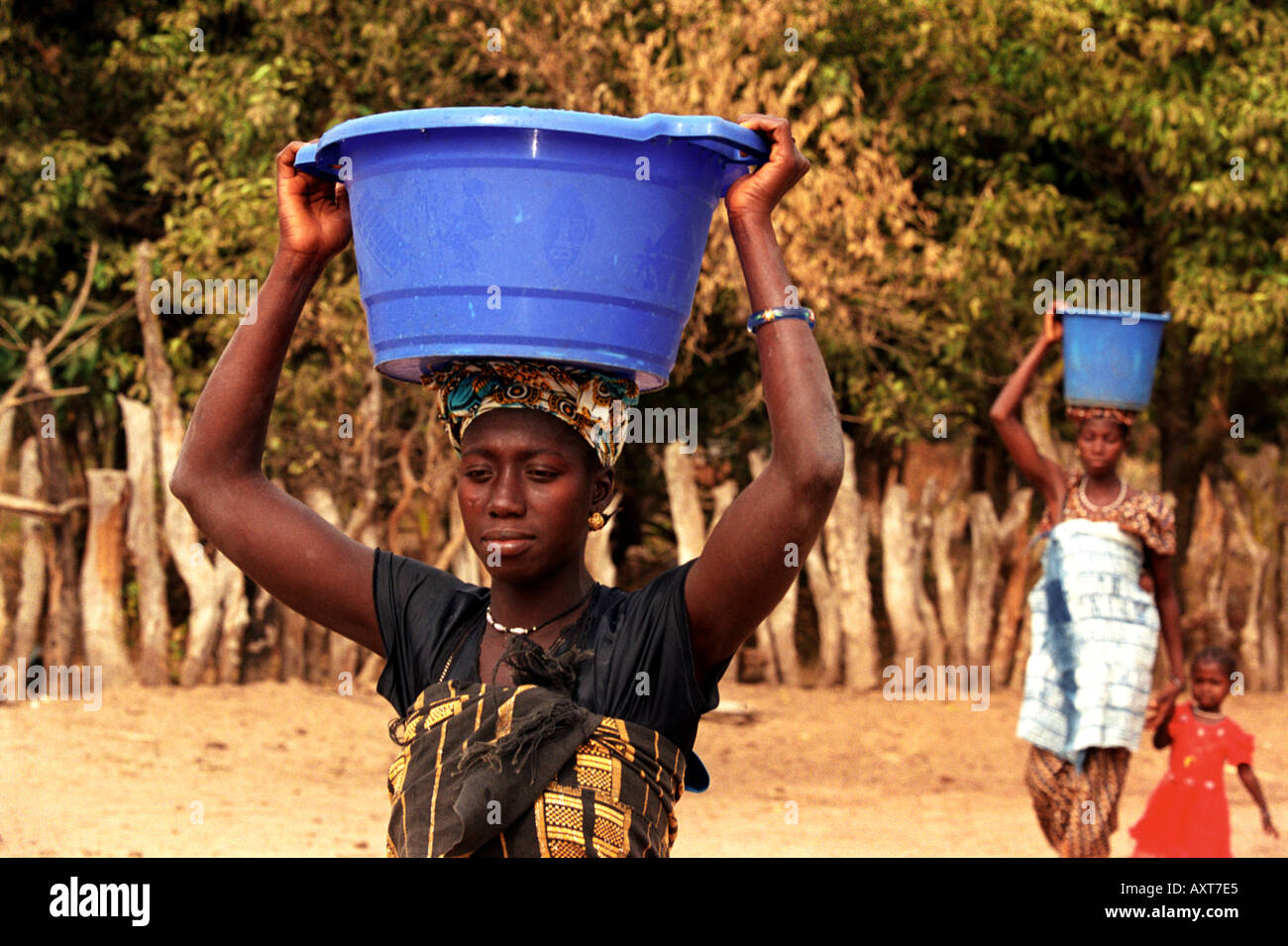 An African woman collecting water in The Gambia West Africa Stock Photo ...