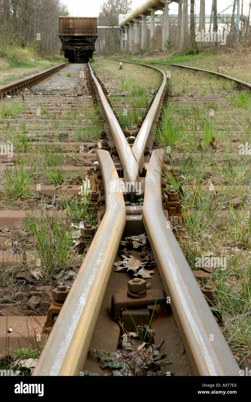 Disused railway track goods train hi-res stock photography and images ...