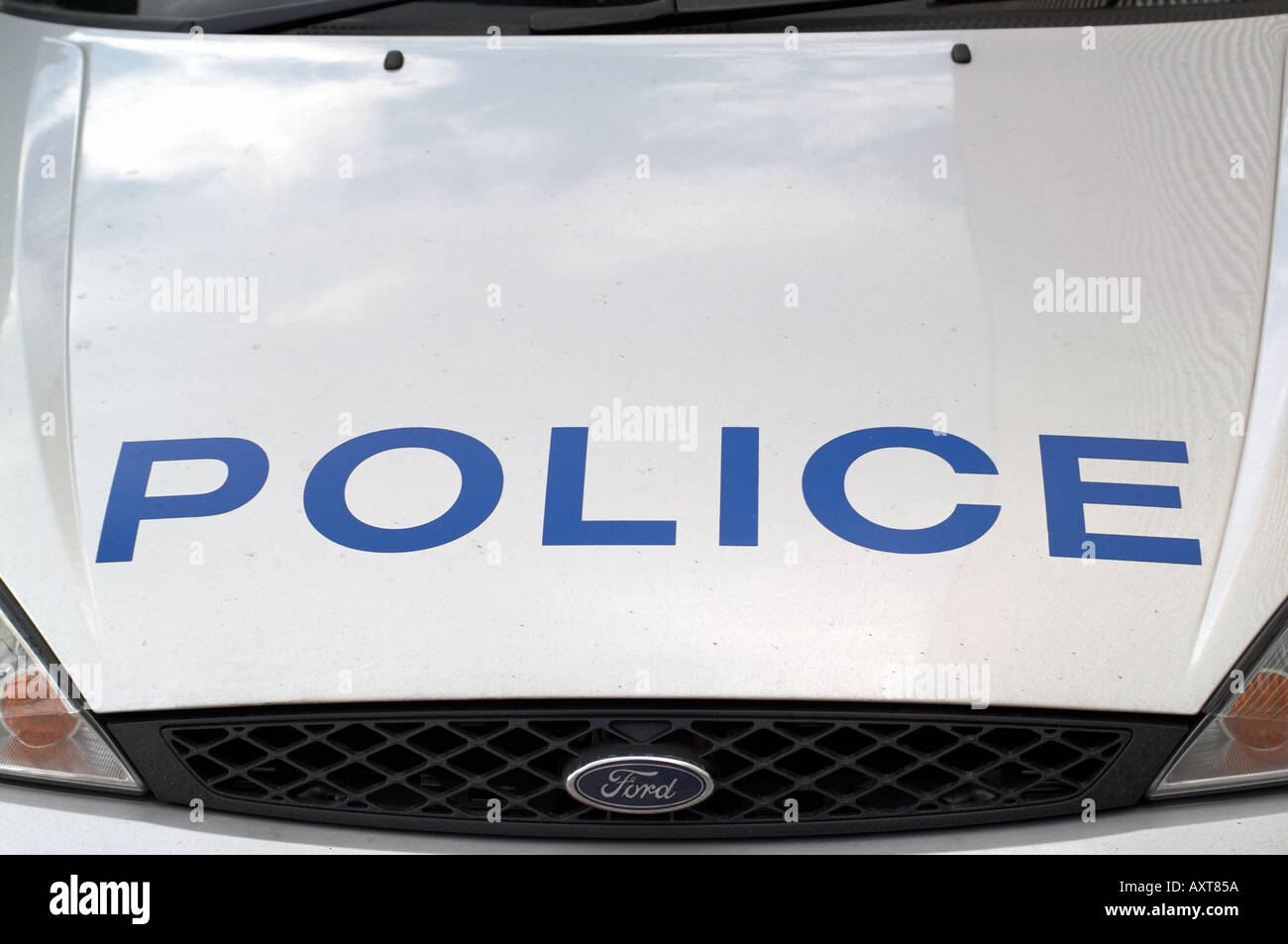 British police car front hi-res stock photography and images - Alamy