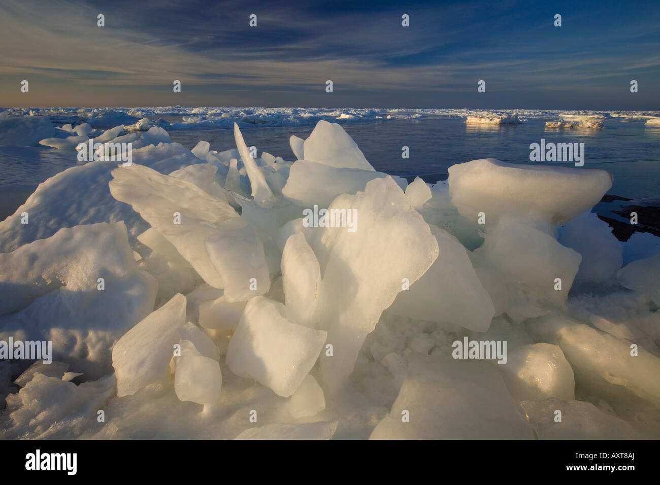 Coastal sea ice in Prince Edward Island National Park, Canada Stock ...