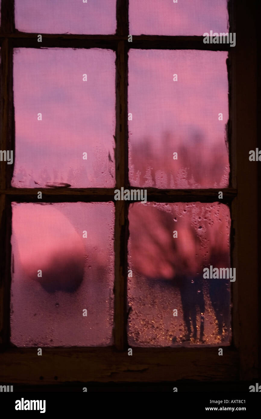 Sunset through window Stock Photo - Alamy