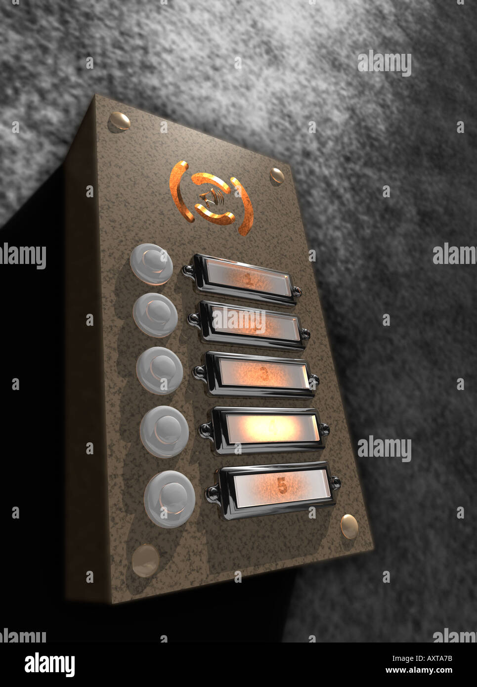 Building Intercom Door entry entryphone Stock Photo - Alamy