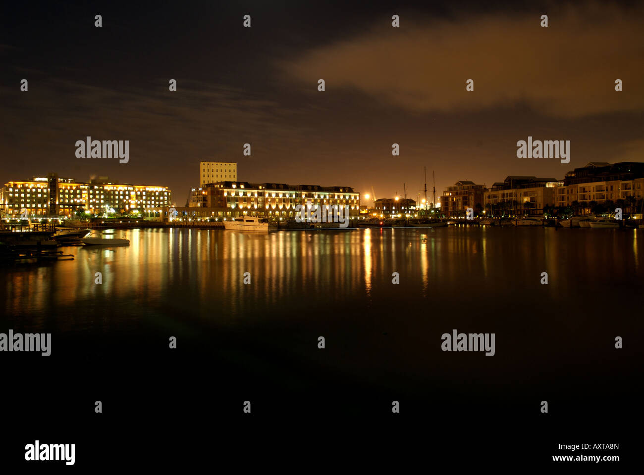 Waterfront at Night Stock Photo - Alamy