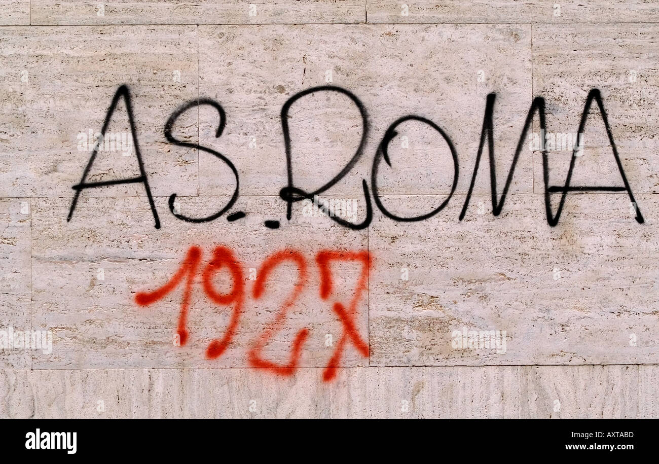 Football graffiti Rome Italy Europe Stock Photo - Alamy