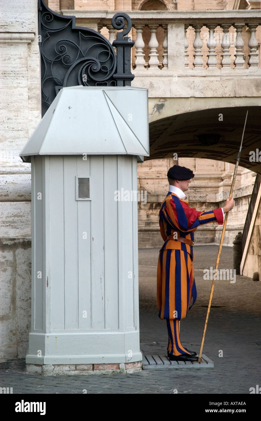 A guard stands on duty at the Vatican City Rome Italy Europe Stock ...