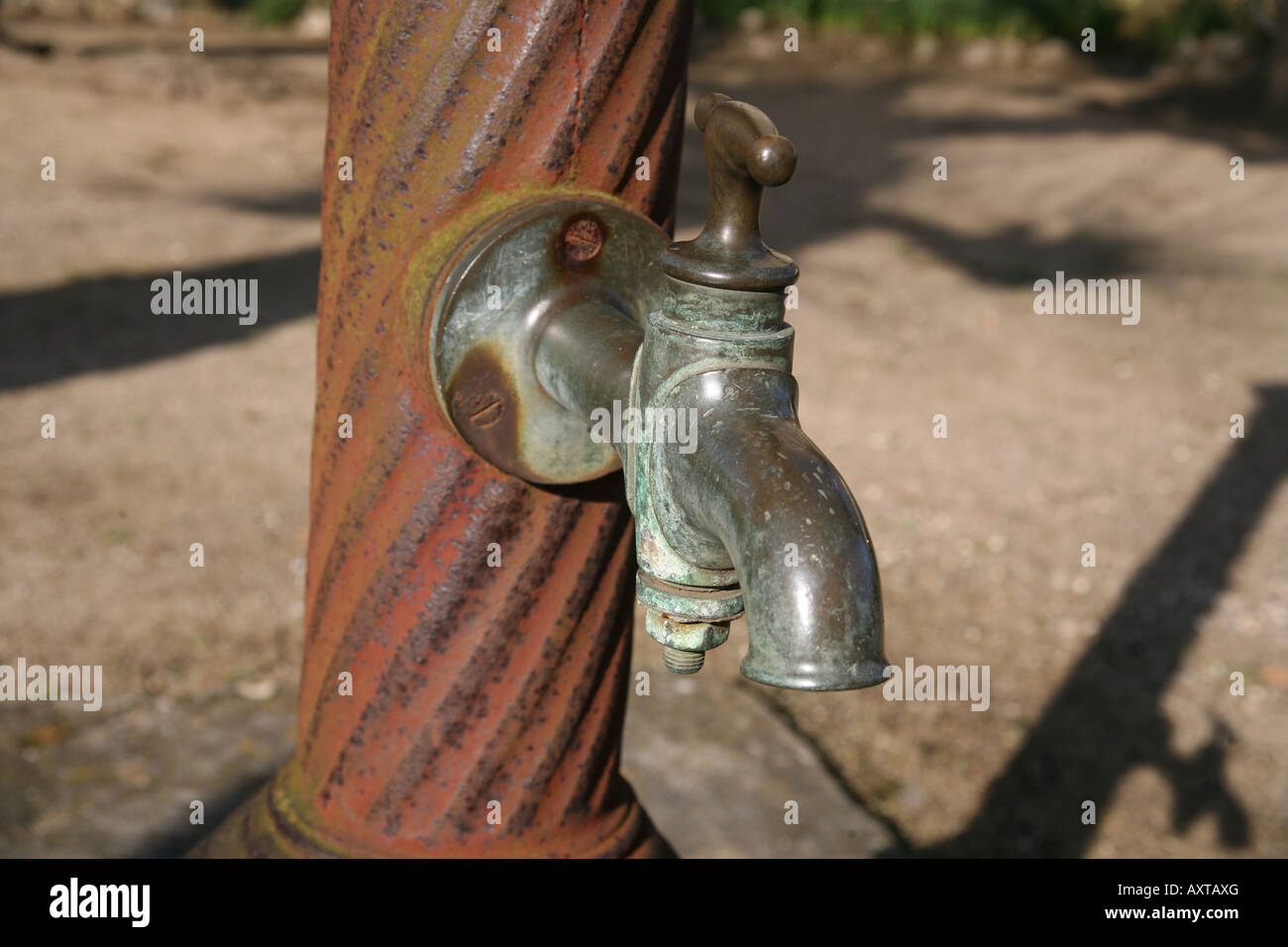 Old fashioned tap in Angles sur l'Anglin France Stock Photo - Alamy