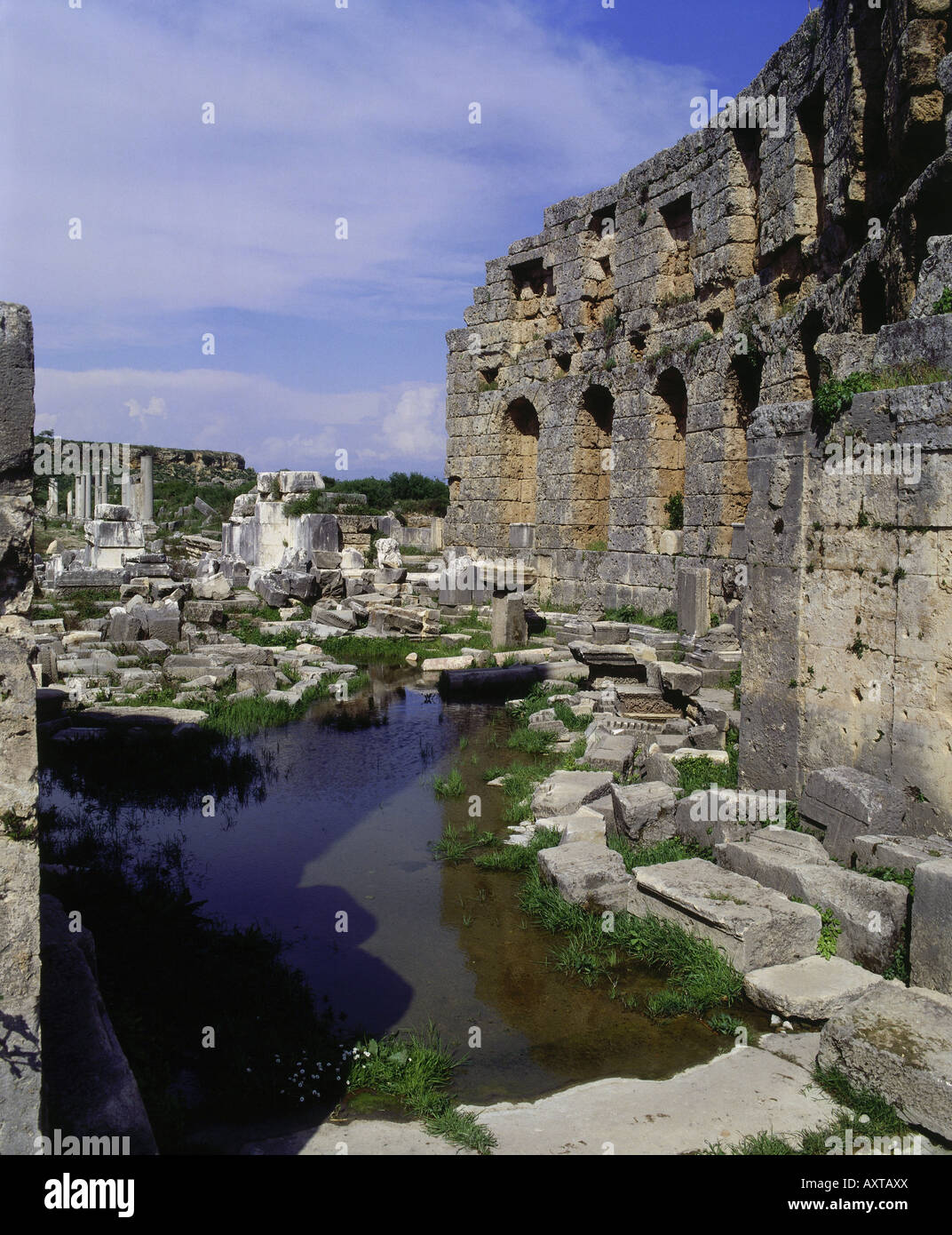 geography / travel, Turkey, Perge, gate, ruins, southern gate, columns ...