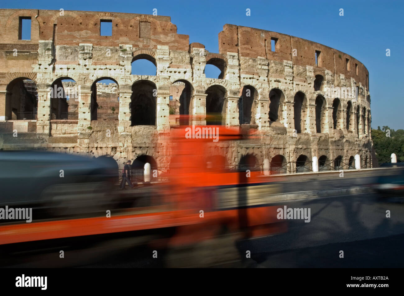 Traffic passing the Colosseum in Rome Italy Europe Stock Photo - Alamy
