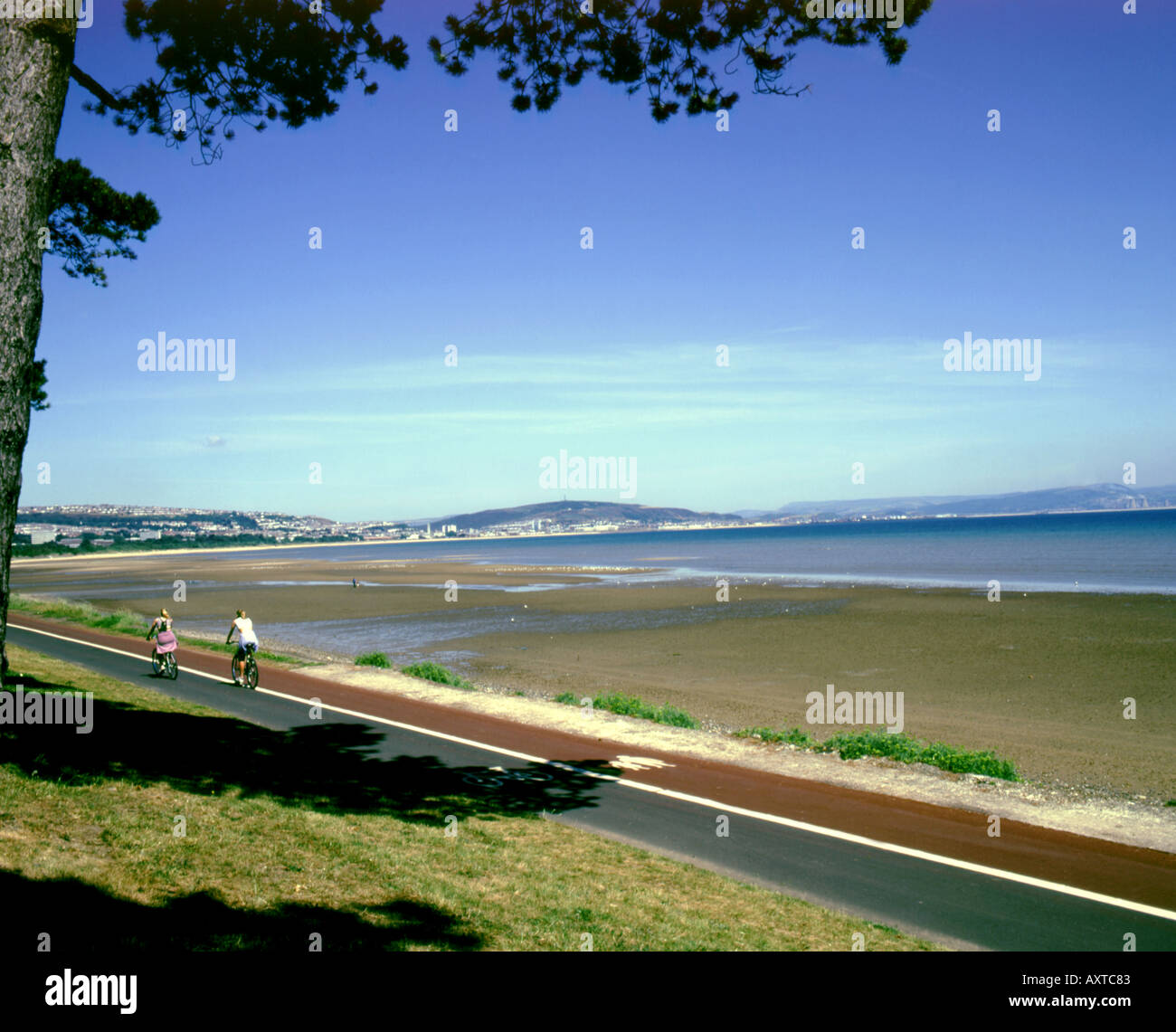 swansea bay cyle path south wales Stock Photo - Alamy