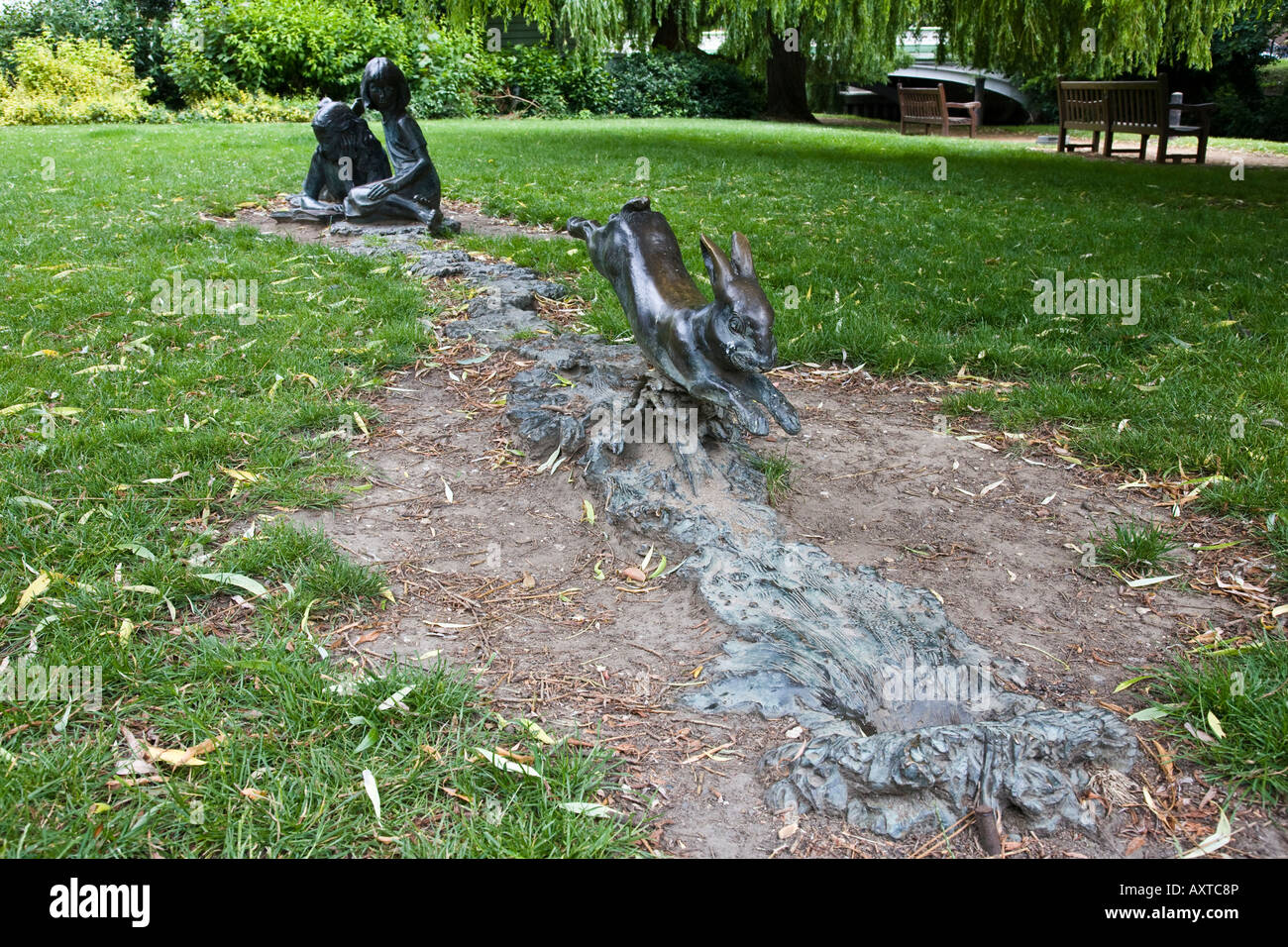Part of Alice and the White rabbit sculpture by Edwin Russell located ...