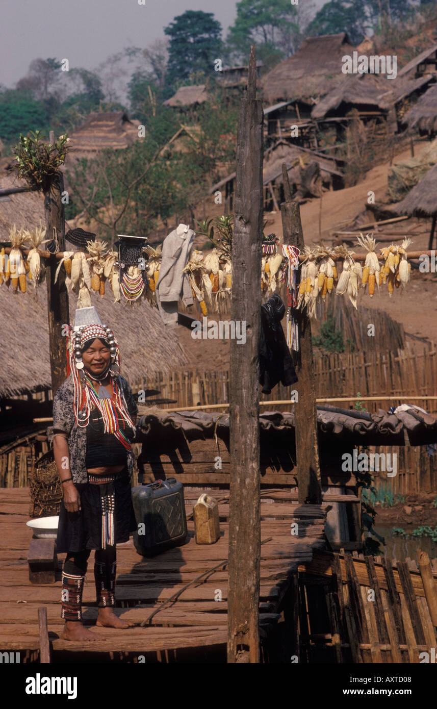 Ethnic akha tribes in thailand hi-res stock photography and images - Alamy