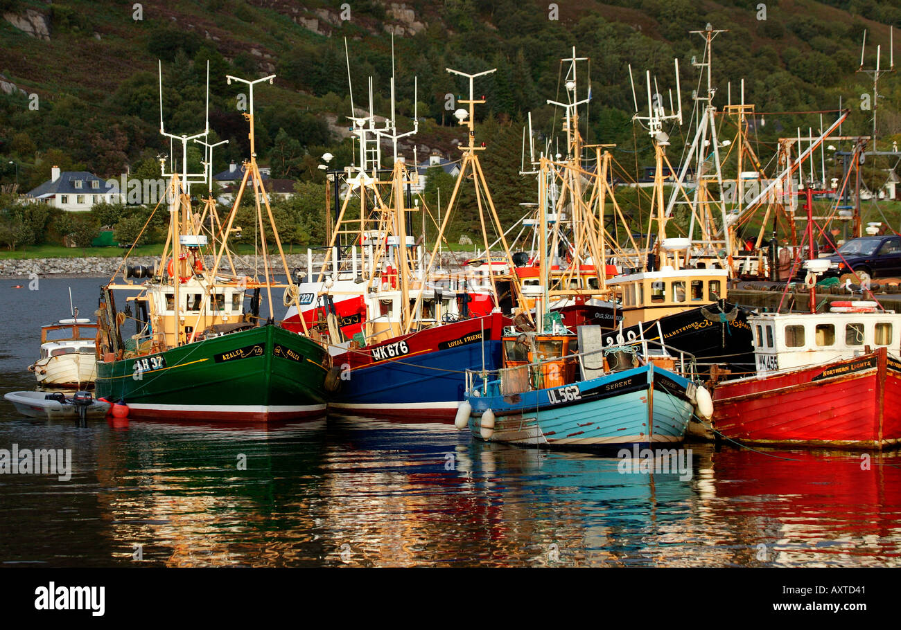 Fishing boats in Ullapool Harbour Highlands Scotland Stock Photo - Alamy