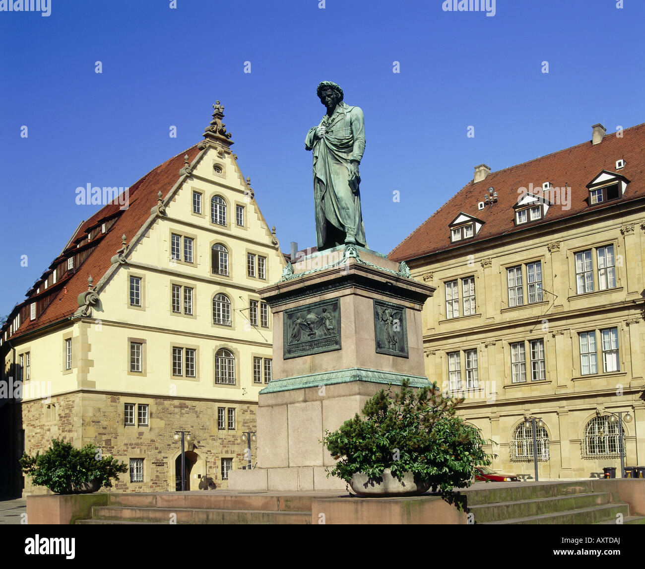 Schillerg monument in front of fruchtkast house hi-res stock ...