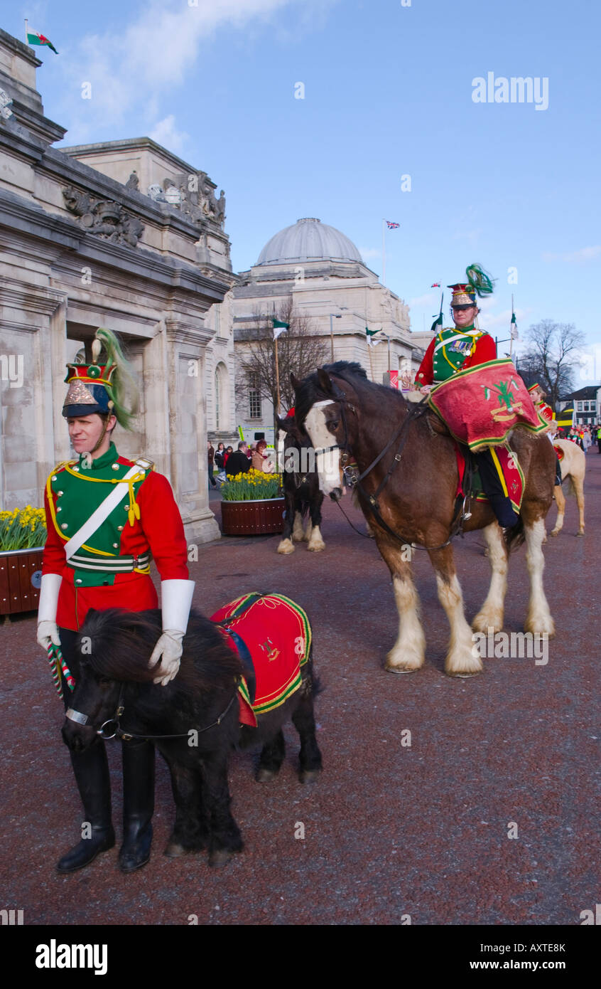 Welsh Horse an historical pageant cavalry troupe outside City Hall for ...