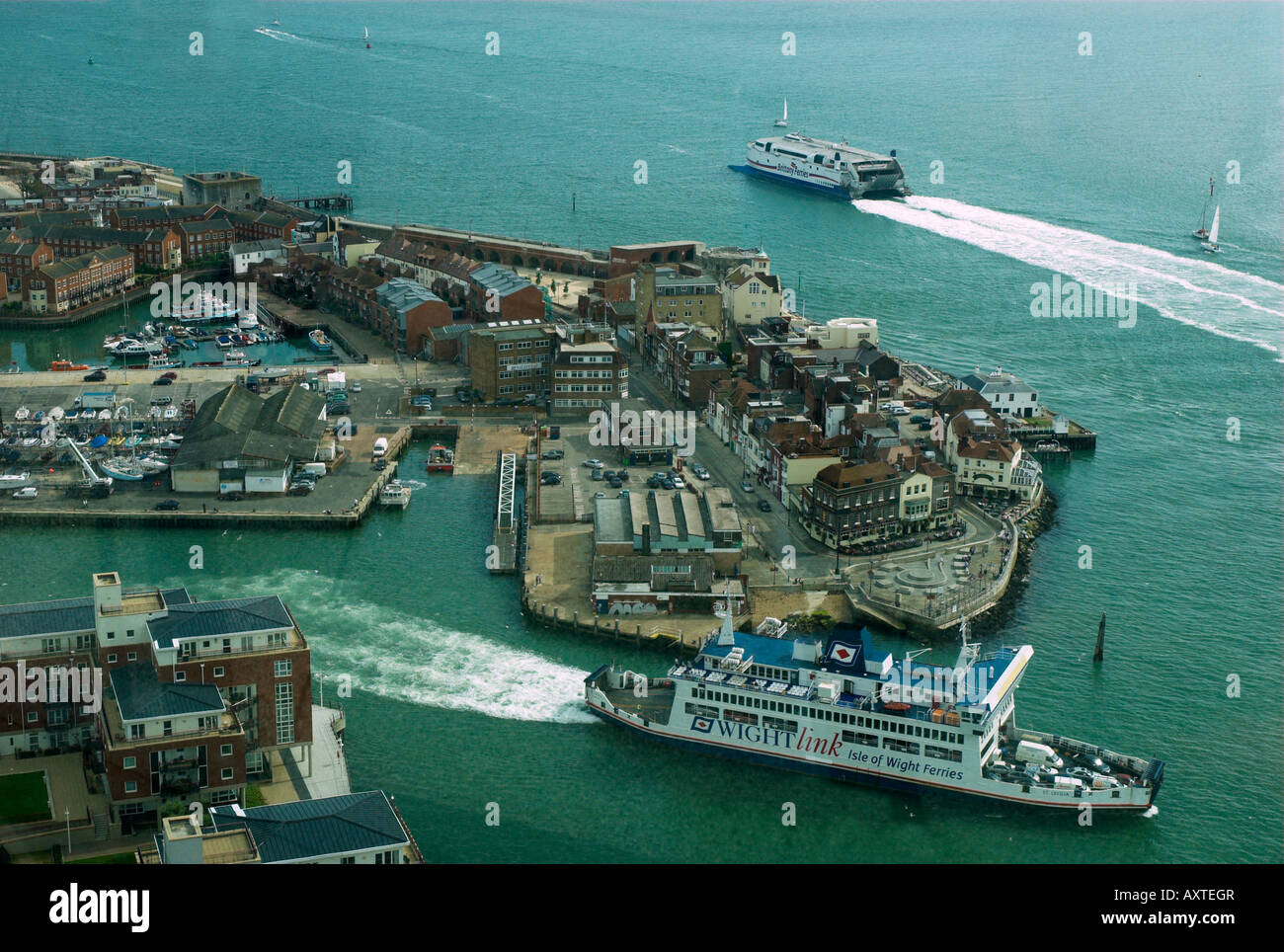 Aerial View of The Hard & Gun Warf Portsmouth Stock Photo - Alamy