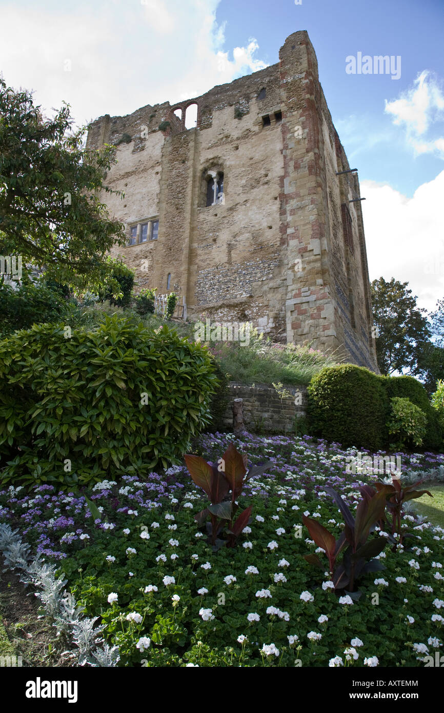 The remains of Guildford Castle (Norman origins), surrounded by well ...