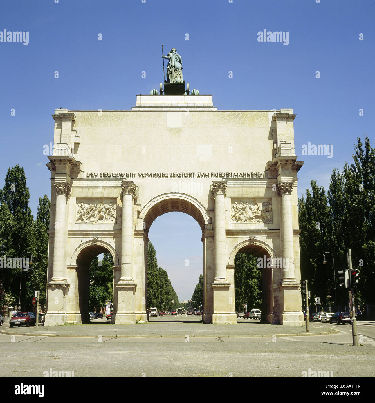 geography / travel, Germany, Munich, Gates, Victory Gate, built 1843 ...