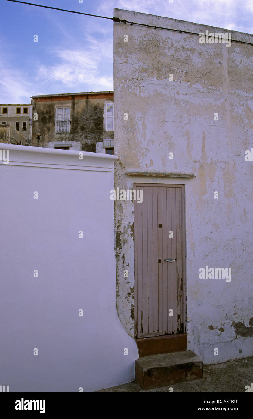 strange house Ibiza old town Balearic Islands Spain Stock Photo - Alamy