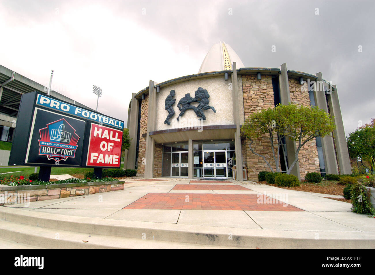 Professional Football Hall of Fame located in Canton Ohio Stock Photo ...