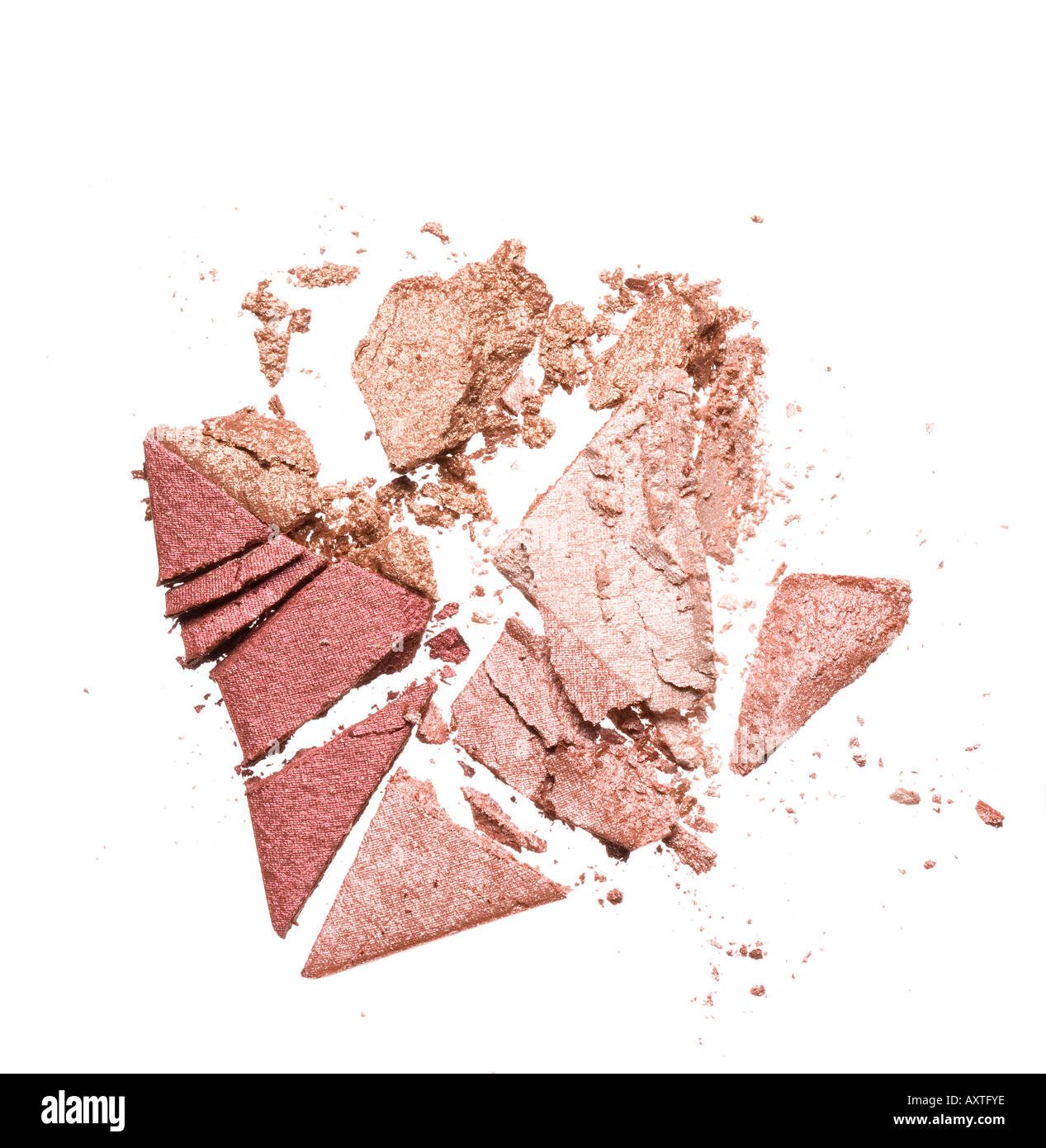 Broken face compact powder foundation Stock Photo - Alamy