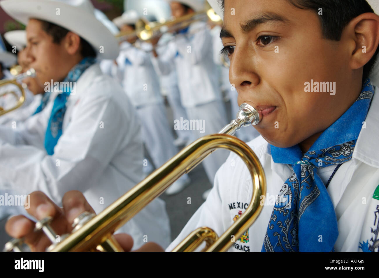 Mexican trumpet player Stock Photo - Alamy