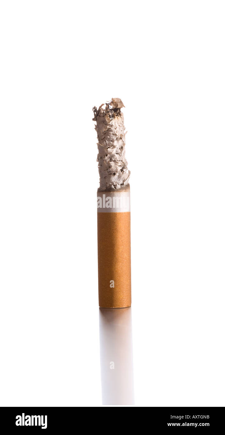 Cigarette stub with ash Stock Photo - Alamy