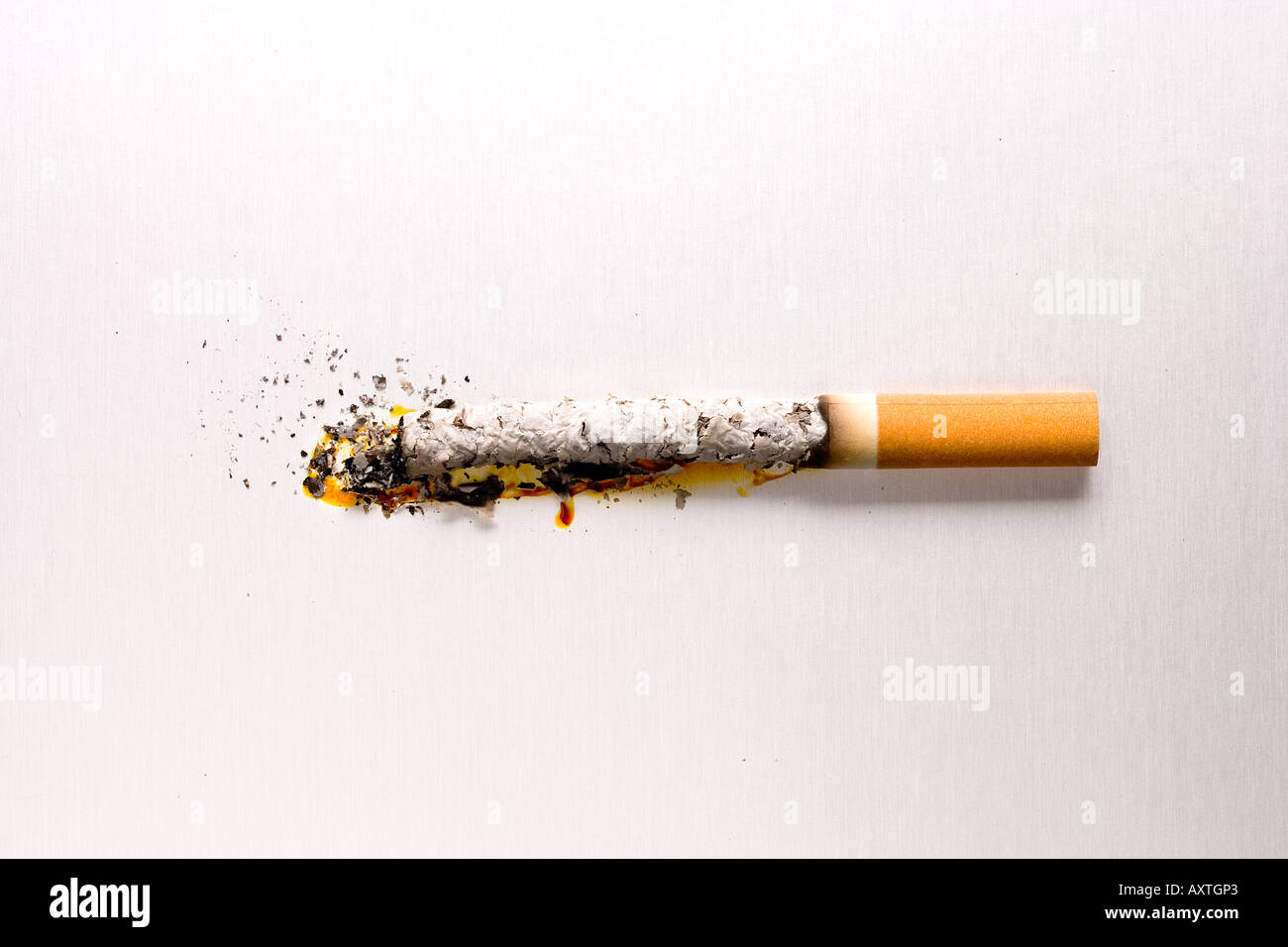 Cigarette with burnt down ash Stock Photo - Alamy